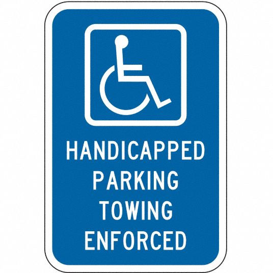 Handicap Parking Sign, Retroreflective Grade High Intensity Prismatic ...