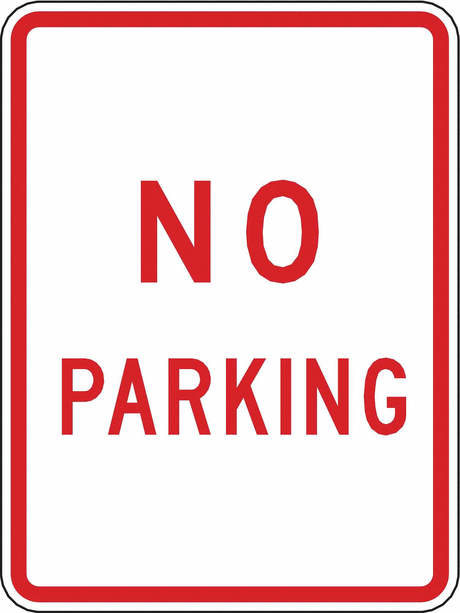 No Parking Sign, MUTCD Code R8-3A - Grainger