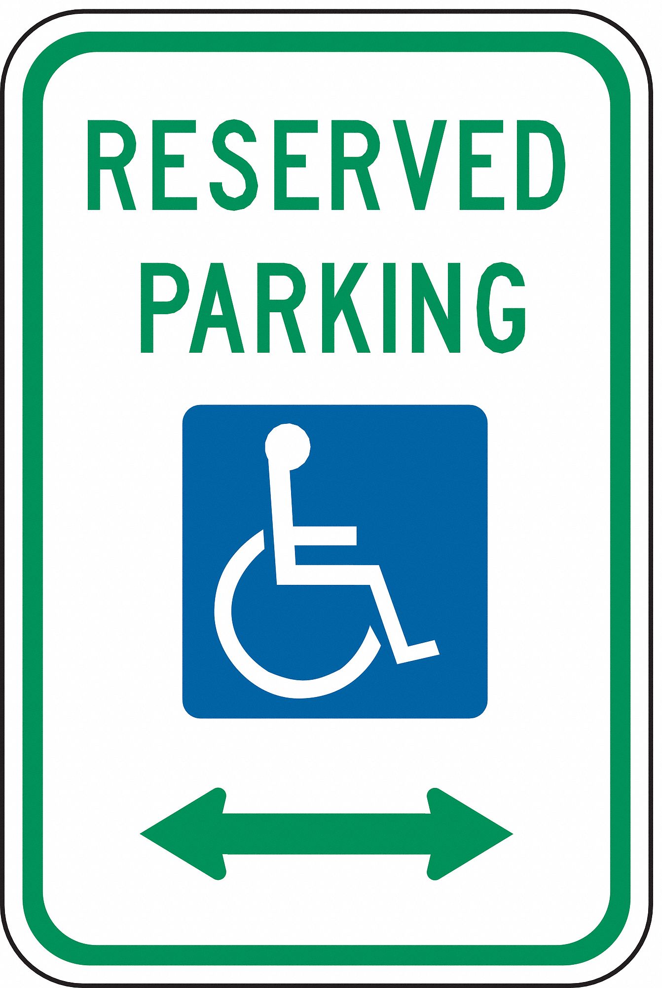 Handicap Parking Sign, MUTCD Code R7-8D - Grainger