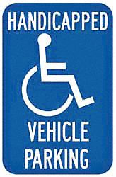 Handicap Parking Sign, Retroreflective Grade High Intensity Prismatic ...