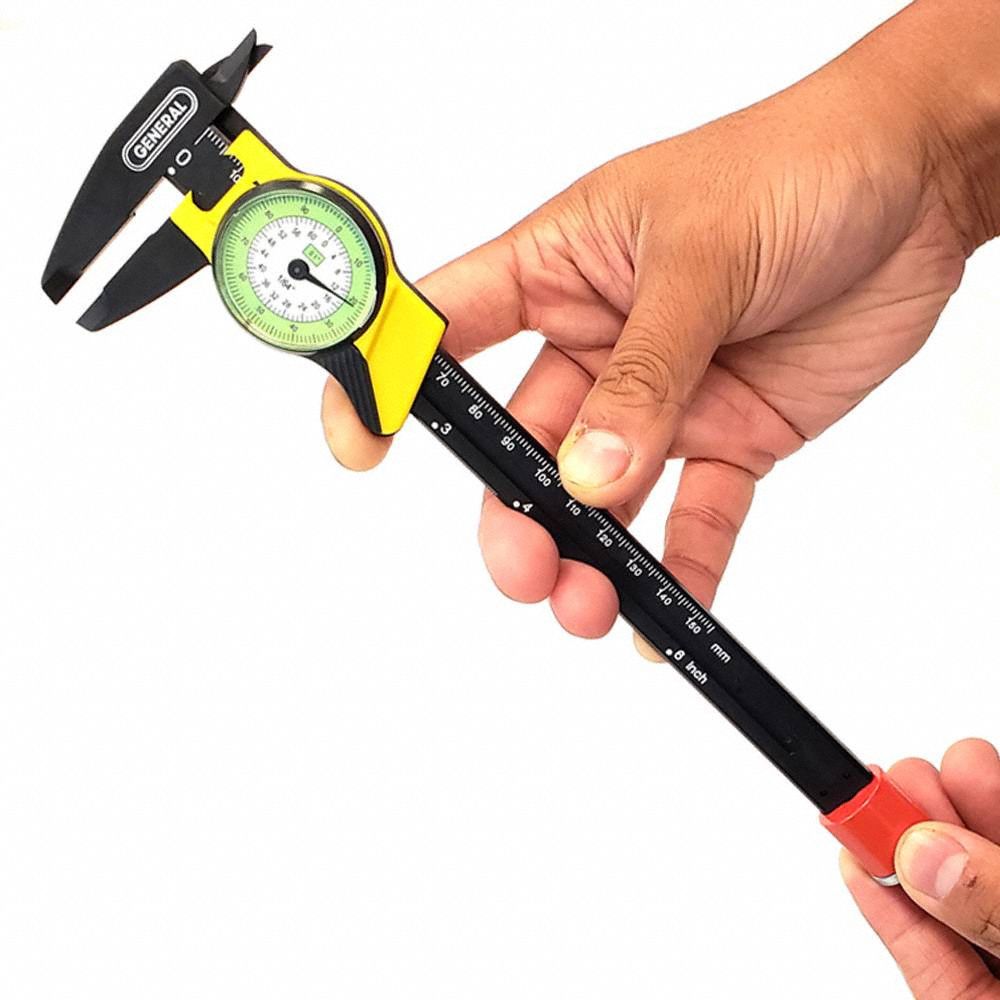 GENERAL TOOLS Inch/Fractional Inch Dial Caliper: 0 in to 6 in Range ...