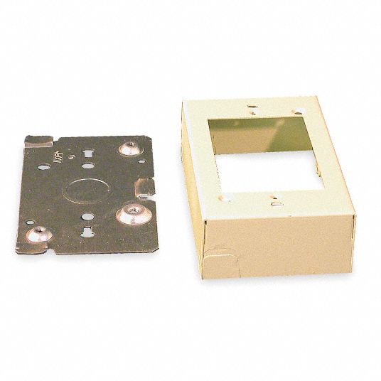 LEGRAND Shallow Device Box: 500/700, Steel, Ivory, 1 Gangs - 3YY60 ...