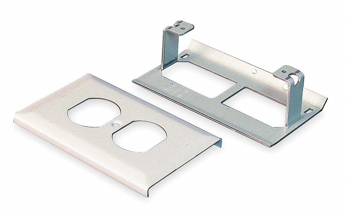 LEGRAND Duplex Receptacle Cover: 3000, 1 1/2 in Ht, 2 3/4 in Raceway Wd ...