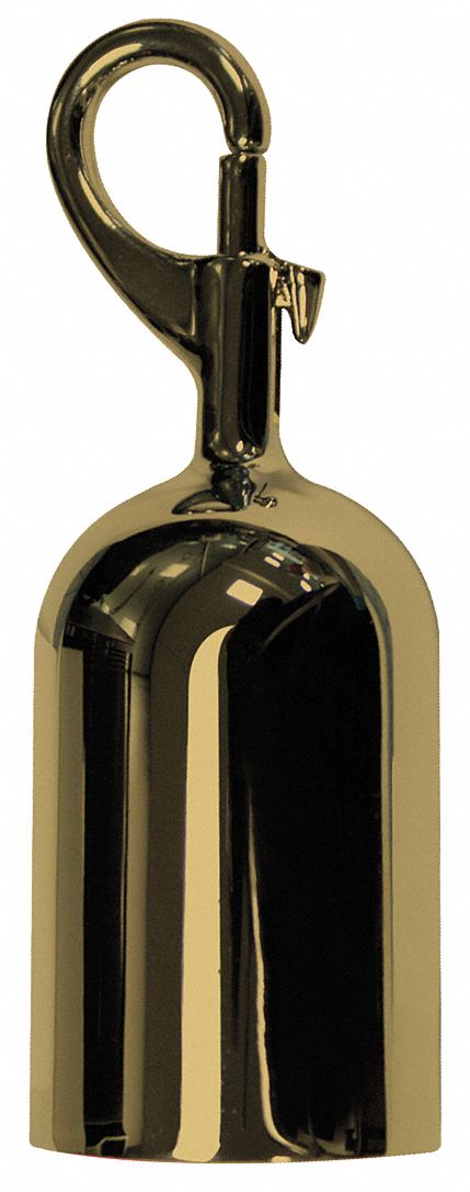LAWRENCE METAL, 5 in Overall Ht, Brass, Classic Post Rope Snap End for ...