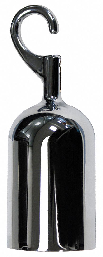 LAWRENCE METAL, 5 in Overall Ht, Chrome, Classic Post Rope Hook End for ...