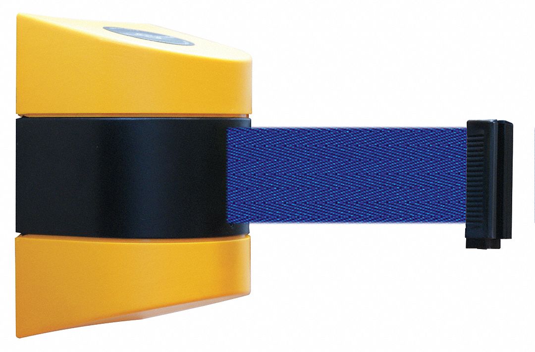 TENSATOR BELT BARRIER, YELLOW,BELT COLOR BLU - Wall Mounted Retractable ...