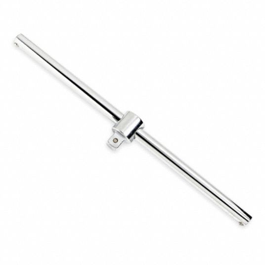 Sliding T-Handle, Overall Length 18 in, Drive Size 3/4 in, Steel ...