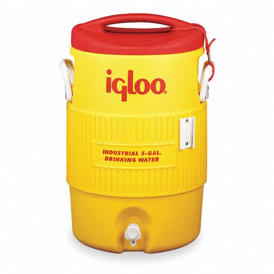 IGLOO, Yellow, Red, Beverage Cooler - 3ZC47|4101 - Grainger