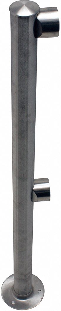 TENSABARRIER, Rigid Barrier End Post, 36 in Overall Ht, Rigid Barrier ...