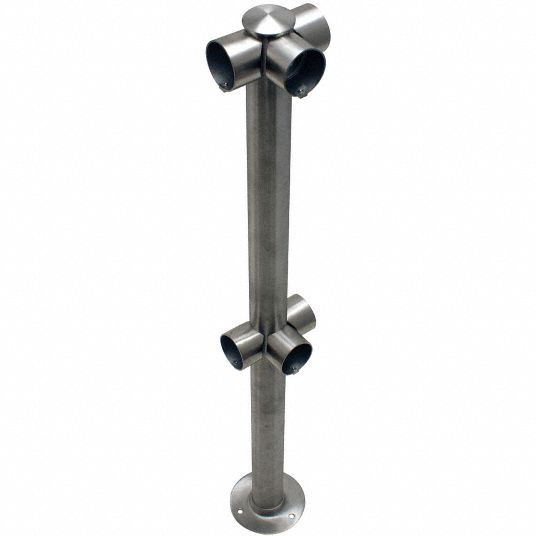 TENSABARRIER, Rigid Barrier 3 Way Post, 36 in Overall Ht, Rigid Barrier ...