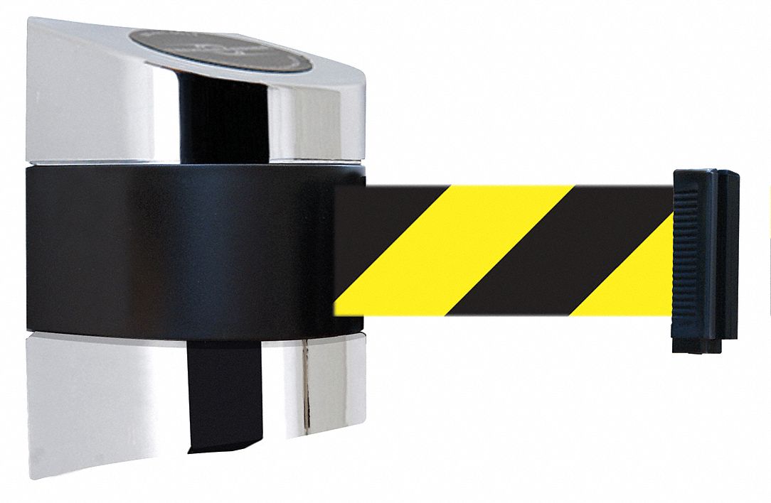 TENSABARRIER, 24 ft Belt Lg, Pattern, Retractable Belt Barrier - 3ZCF9 ...