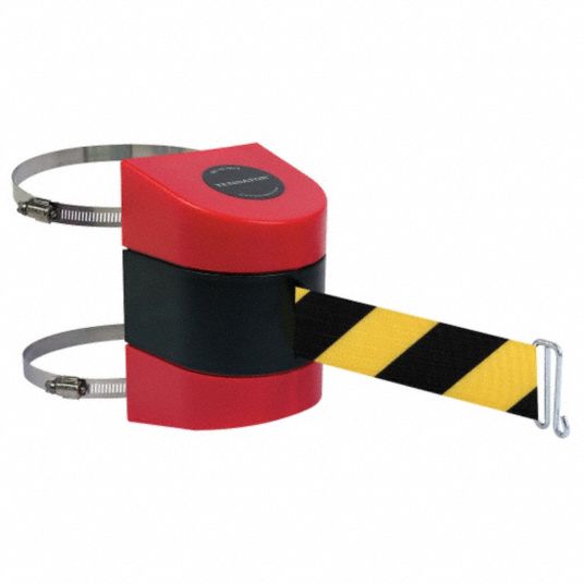 TENSABARRIER, Hose Clamp Mounting Plate/Wire Clip, 24 ft Belt Lg ...