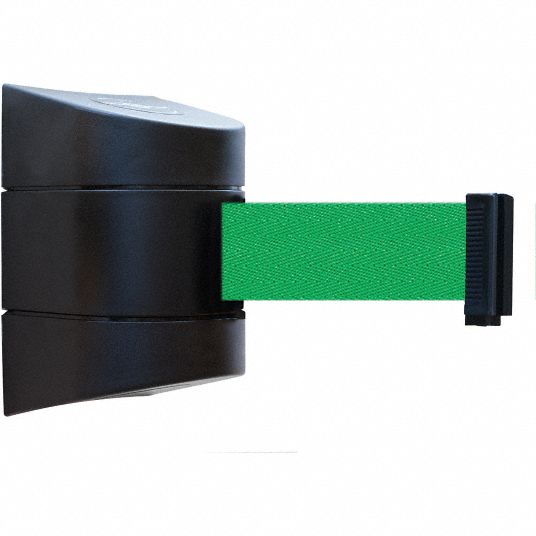 TENSABARRIER, 30 ft Belt Lg, Green, Retractable Belt Barrier - 3ZDC6 ...