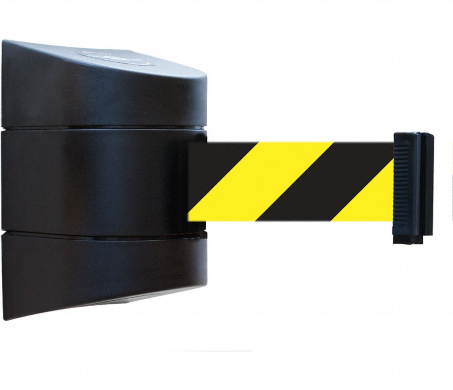 TENSABARRIER Barrera de Cinta Retráctil, 30 pies, 2", Negro/Amarillo ...