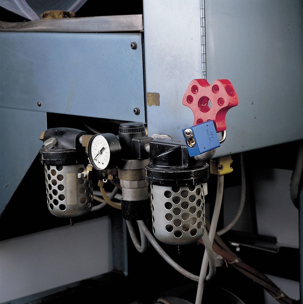 BRADY Pneumatic Fitting Lockout: 6 Padlocks, 9/32 in Padlock Shackle ...