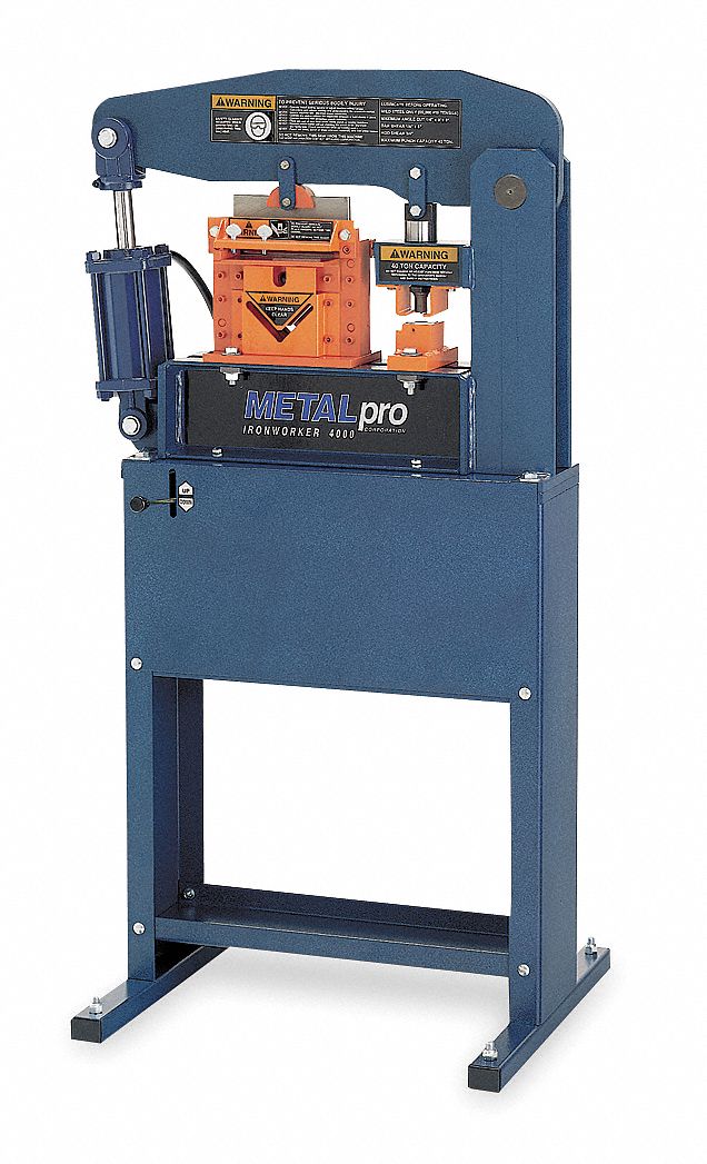 METALPRO, 115V AC /Single-Phase, 2 Stations, Ironworker - 3ZJ45|MP4000 ...