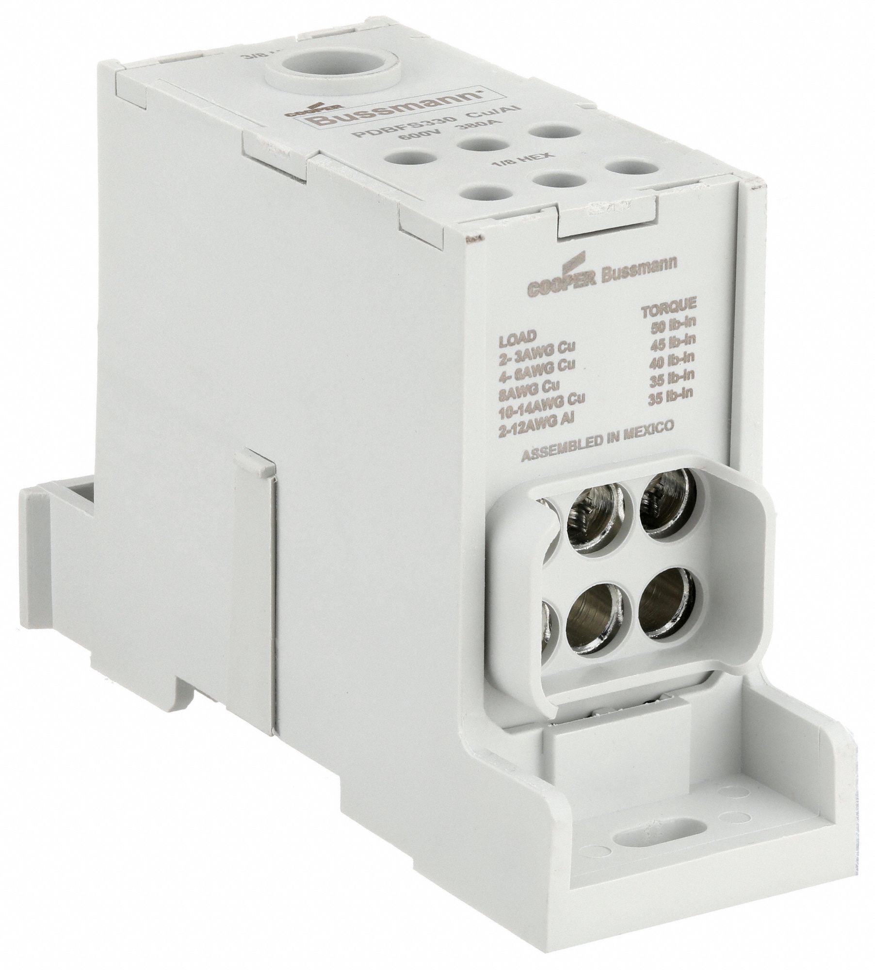 BUSSMANN Power Distribution Block: 1 Poles, Surface Mount - 3ZJA5|PDBFS330 - Grainger