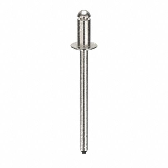 Inch, 1 11/32 in Overall Lg, Blind Rivet,1.346" L,0.122" dia,PK500 ...