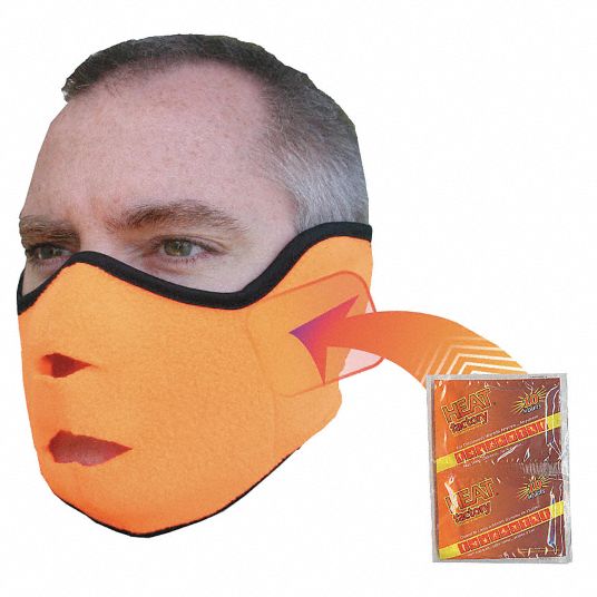 Face Mask,Orange,Universal - Grainger