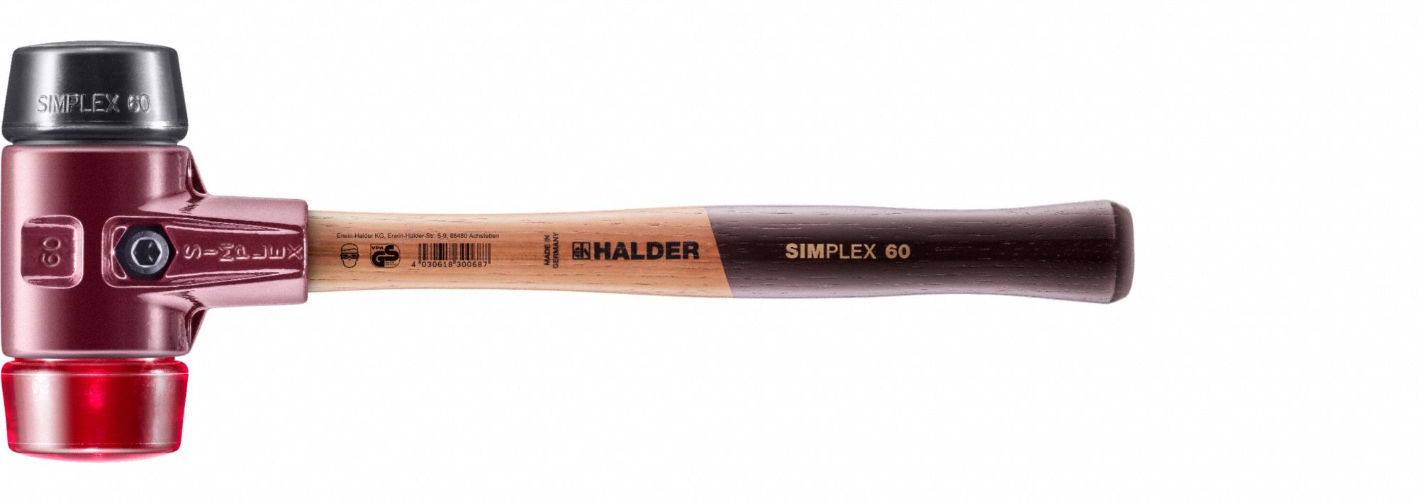 HALDER SIMPLEX Martillo Blando Mazo de Cabeza Suave 3-1/2 lb. 16 ...