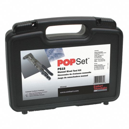 POP AVDEL Rivet Tool Kit: Blind, Fits 3/32 in_1/8 in_5/32 in_3/16 in ...
