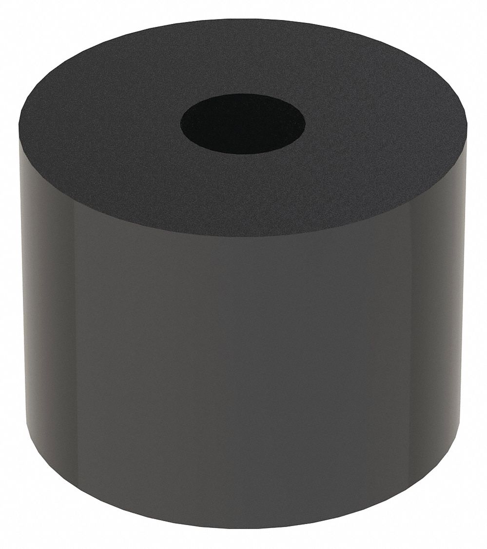 Round, Spacer, Nylon, Black, 1/2 in Outside Dia., PK 10 - Grainger