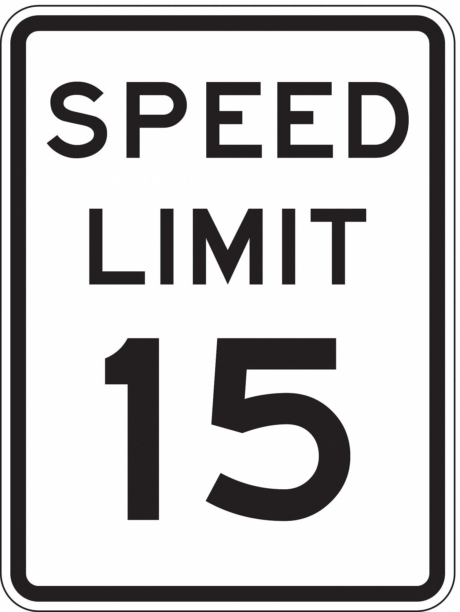 LYLE Speed Limit 15 Traffic Sign, Sign Legend Speed Limit 15, MUTCD ...