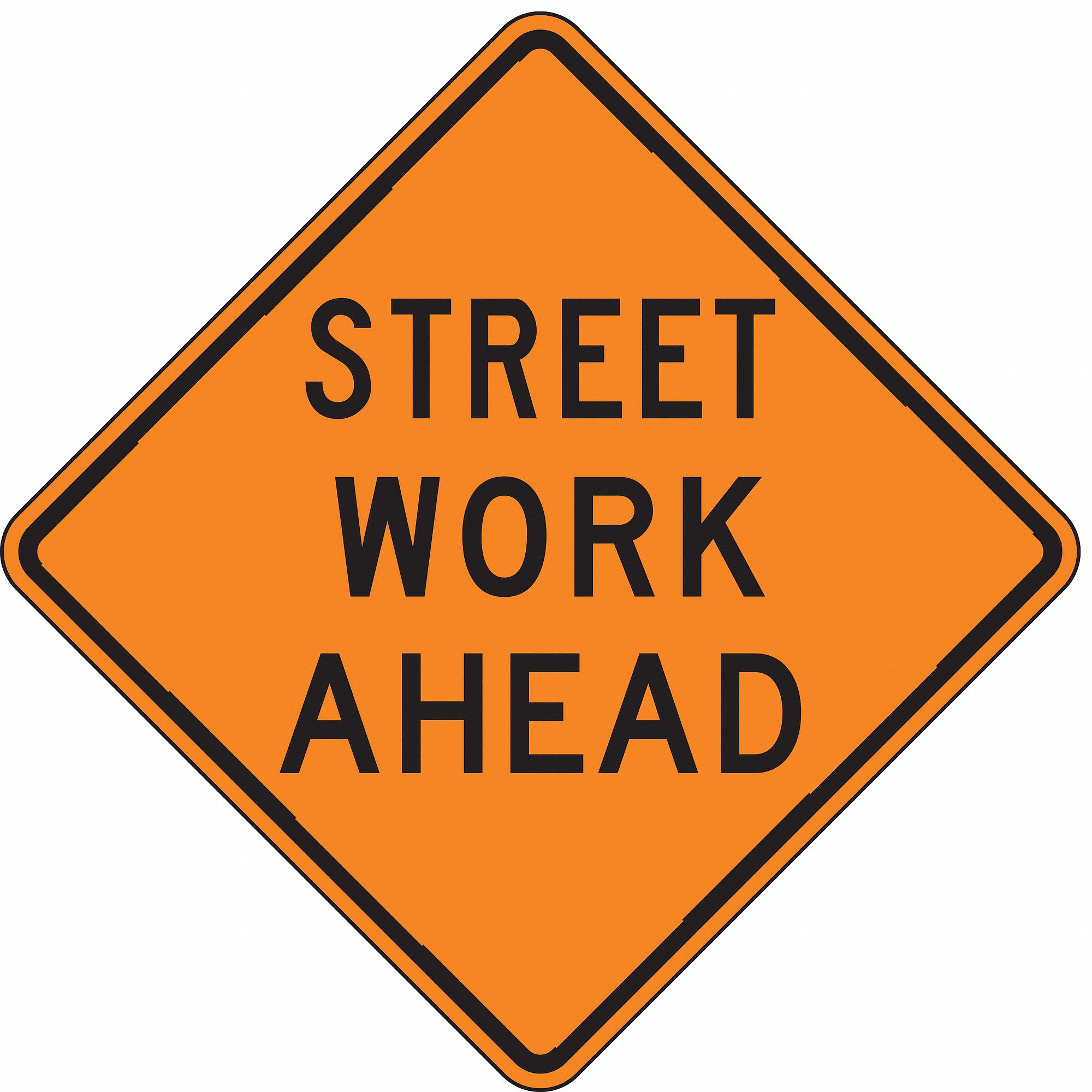 30 in x 30 in Nominal Sign Size, Aluminum, Traffic Sign - 3ZTL5|W20-1D ...