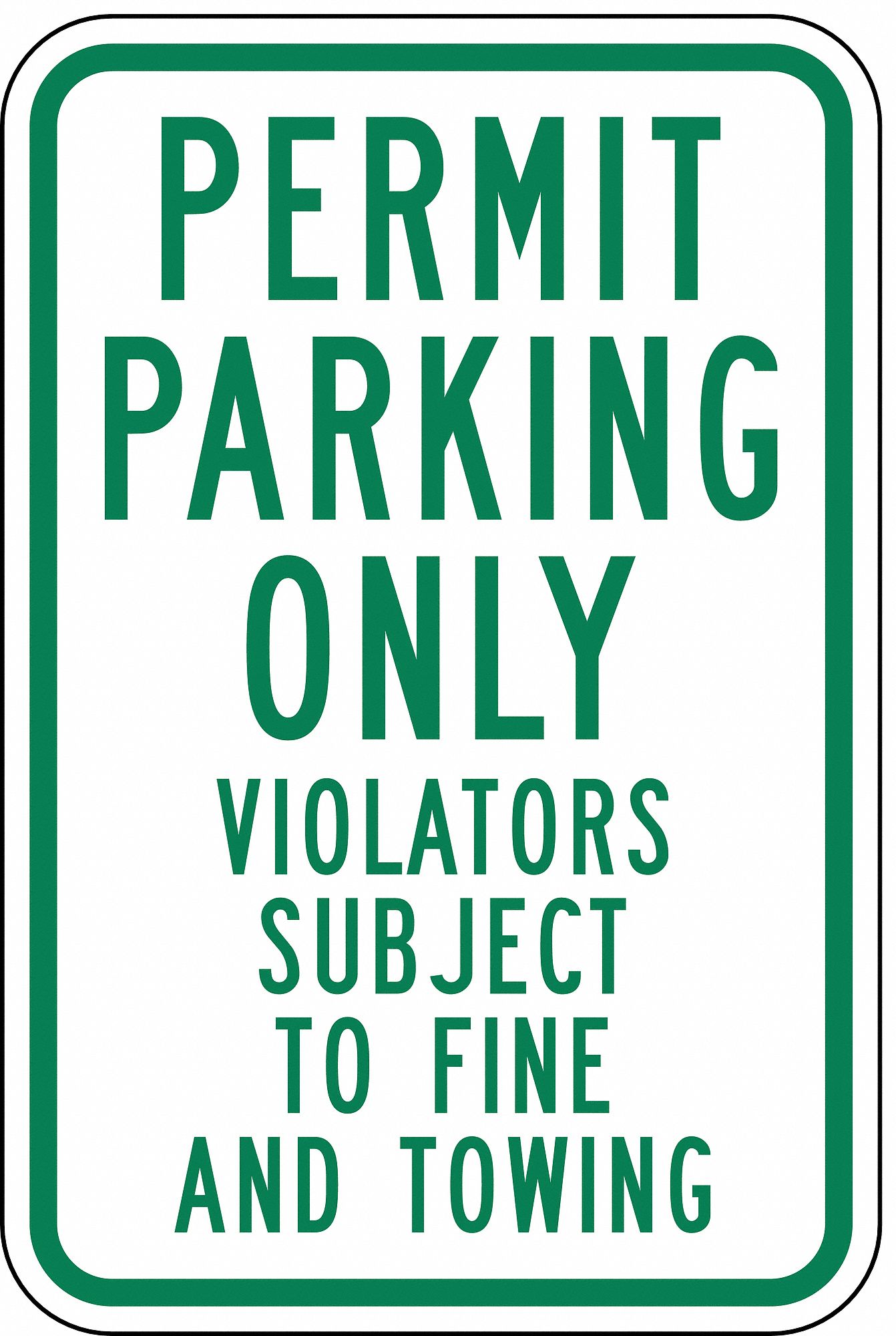 18 in x 12 in Nominal Sign Size, Aluminum, Parking Sign - 3ZTR2|RP-117 ...