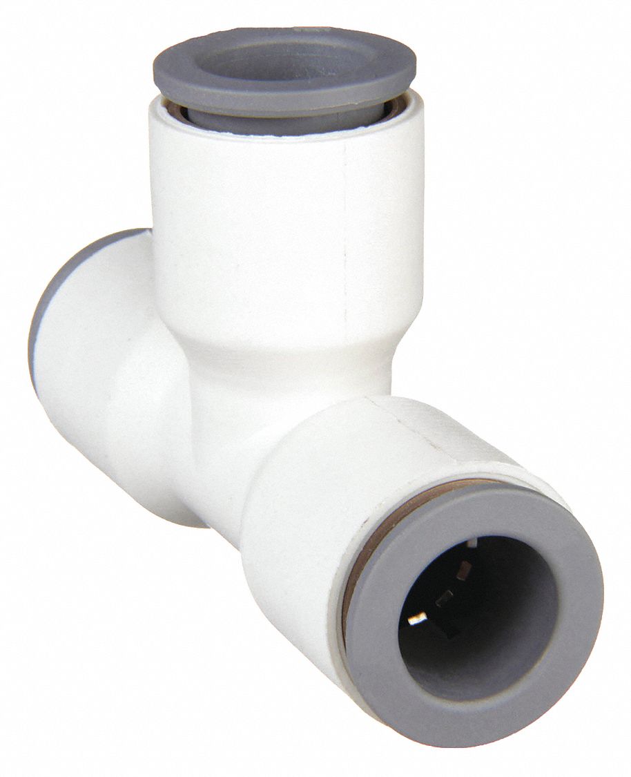 PARKER, Tee, 3/8 in OD 3/8 in OD x 3/8 in OD Size, Push-Fit Tee Fitting - 40L317|6304 60 00WP2 ...
