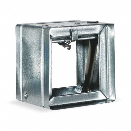 Fire Damper, Static, Horizontal Mounting Type, 1 1/2 hr Fire Rated, 4-7 ...