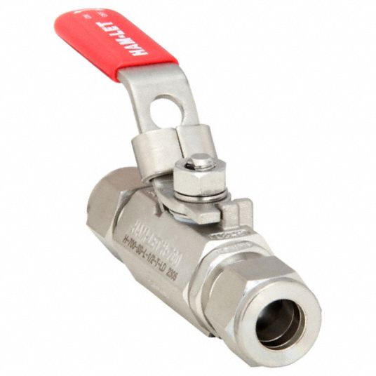 HAM-LET, 1/2 in, 316 Stainless Steel, Manual Two-Way Ball Valve - 3ZVP9 ...