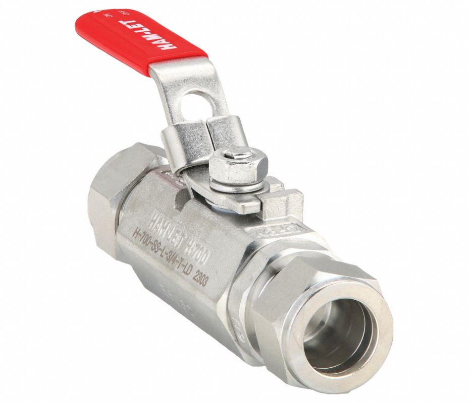 HAM-LET Válvula Esférica Acero Inoxidable 316 Comp. x Comp., Palanca de ...