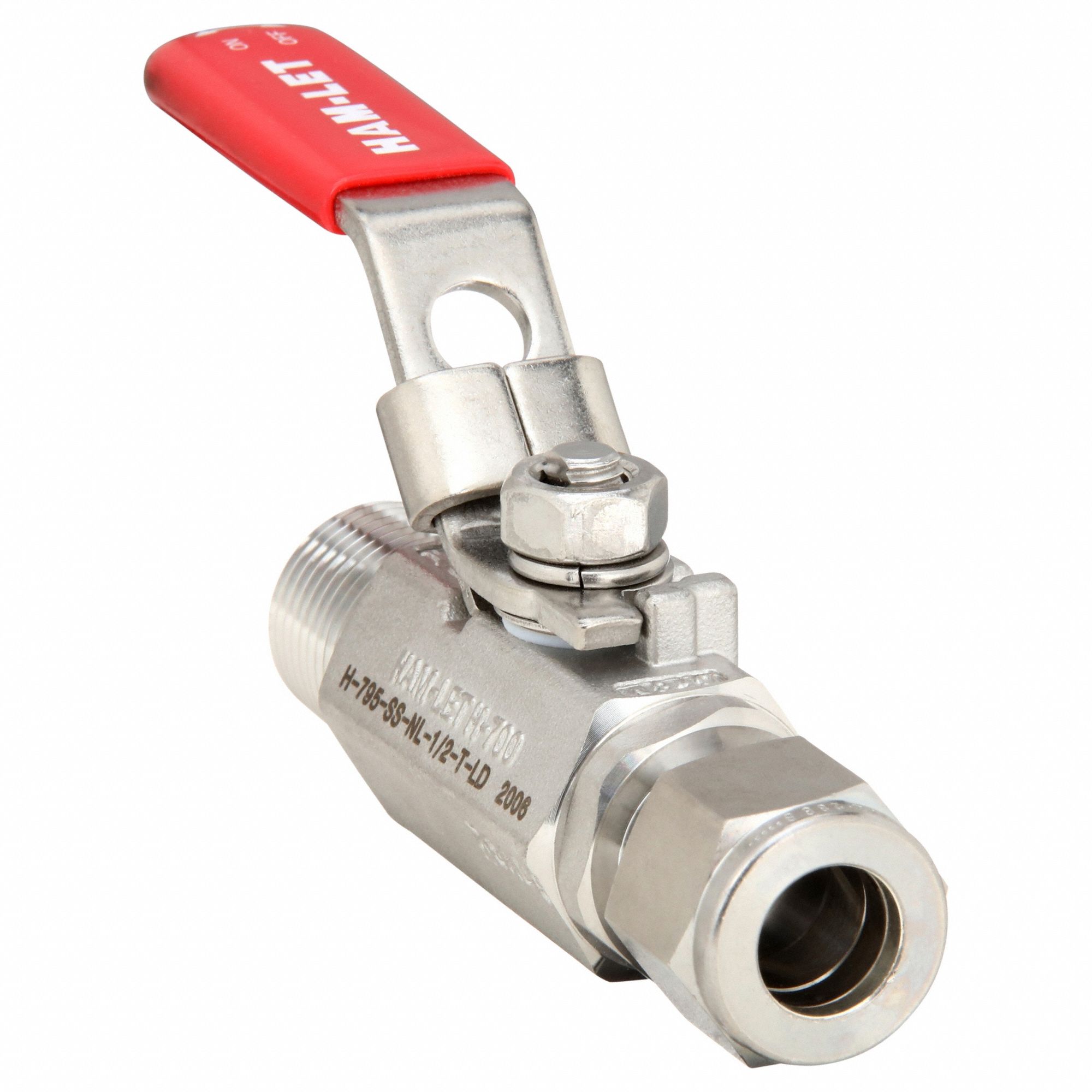 HAM-LET, 1/2 in, 316 Stainless Steel, Manual Two-Way Ball Valve - 3ZVR5 ...