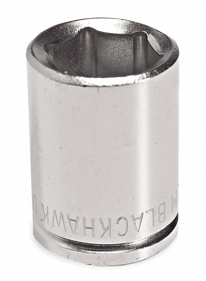 Socket, 3/8 in Drive Size, Alloy Steel, Full Polish Finish - Grainger