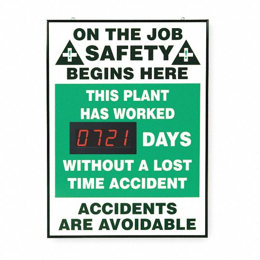 Electronic Safety Scoreboard - Grainger