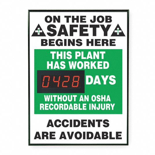 Electronic Safety Scoreboard - Grainger