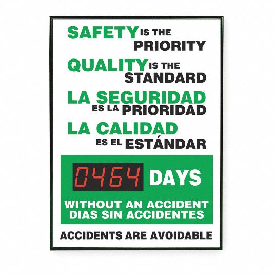 Electronic Safety Scoreboard - Grainger