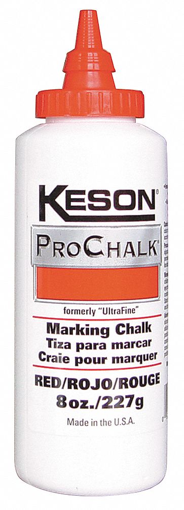 Marking Chalk Refill, Red, 8 oz., For Use With Self Chalking Line Reels ...