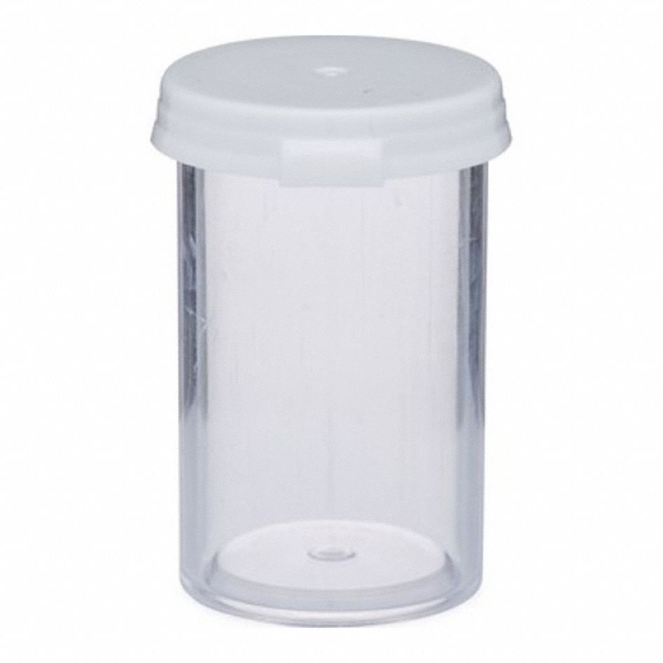 Polystyrene, 0.44 fl oz Capacity - oz, Vial with Cap - 21C008|VIAL-3.5C ...