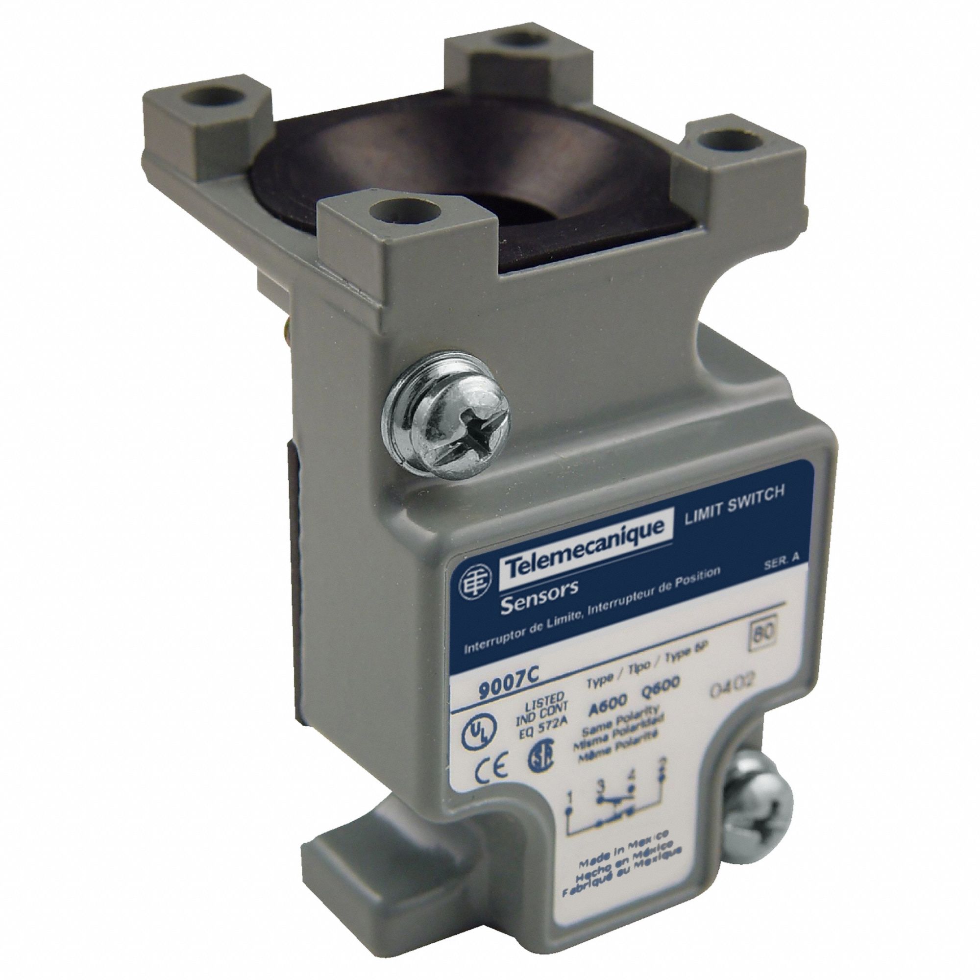 TELEMECANIQUE SENSORS, Miniature Body, 2 Mounting Holes, Compact Limit ...