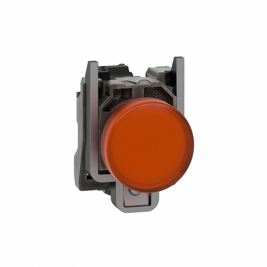 SCHNEIDER ELECTRIC, 22 mm Panel Mounting Size, Orange, Pilot Light ...