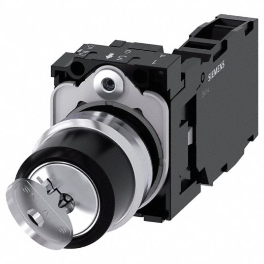 SIEMENS, 2 Position, 22 mm Panel Mounting Size, Selector Switch ...