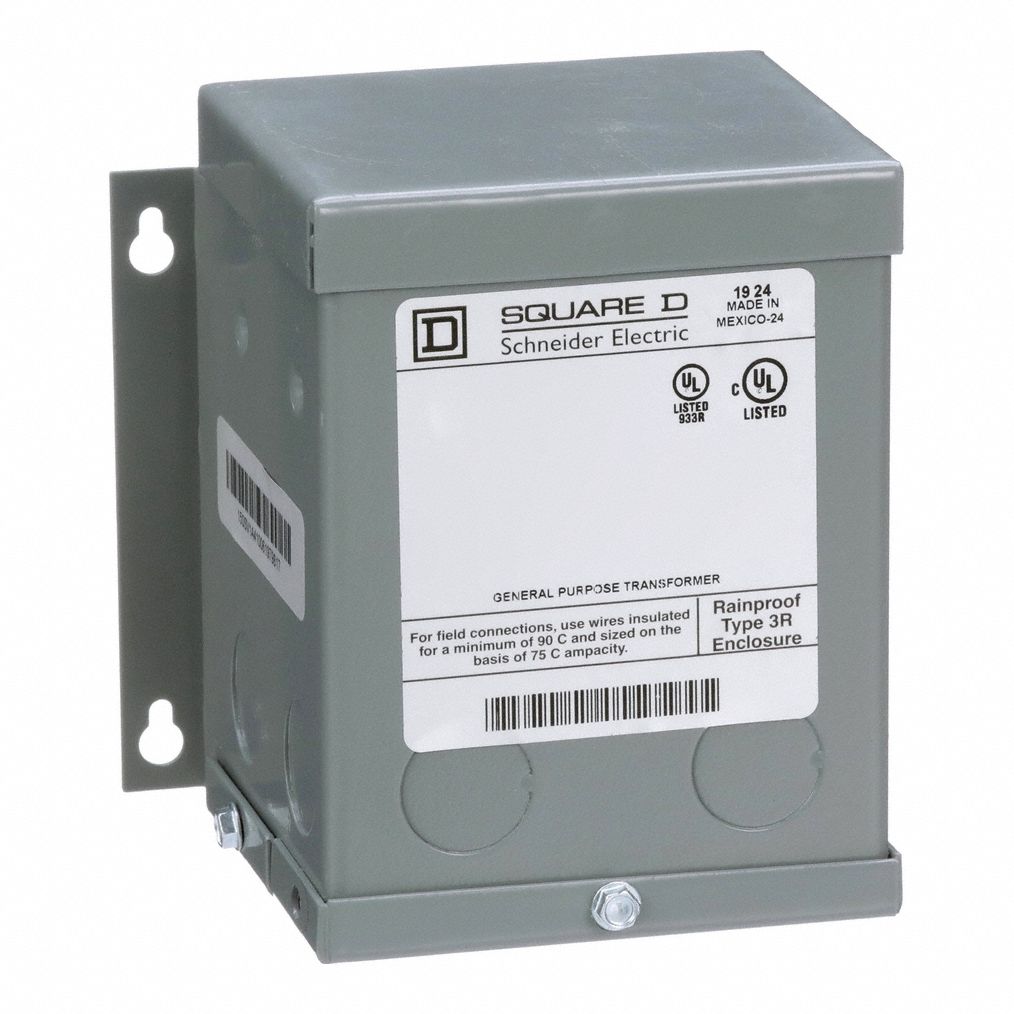 SQUARE D, 150 VA Power Rating, 120 x 240V AC, Buck Boost Transformer ...
