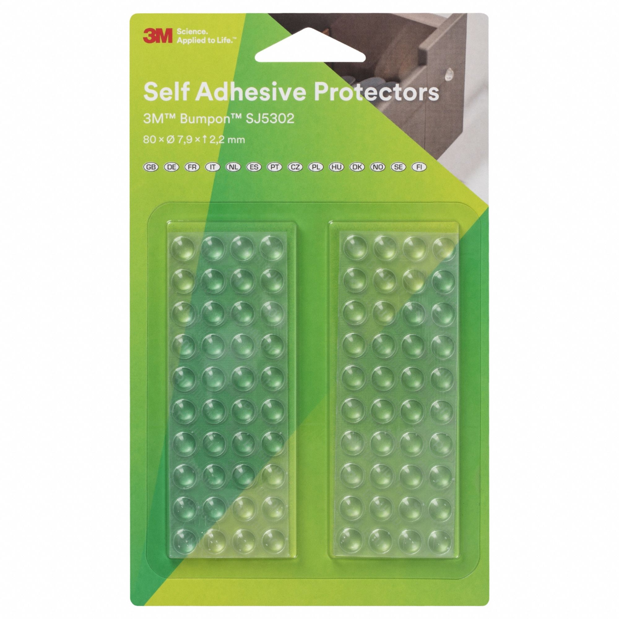 3M, Clear, Polyurethane, Self-Adhesive Bumper - 1AYD5|SJ5302 - Grainger