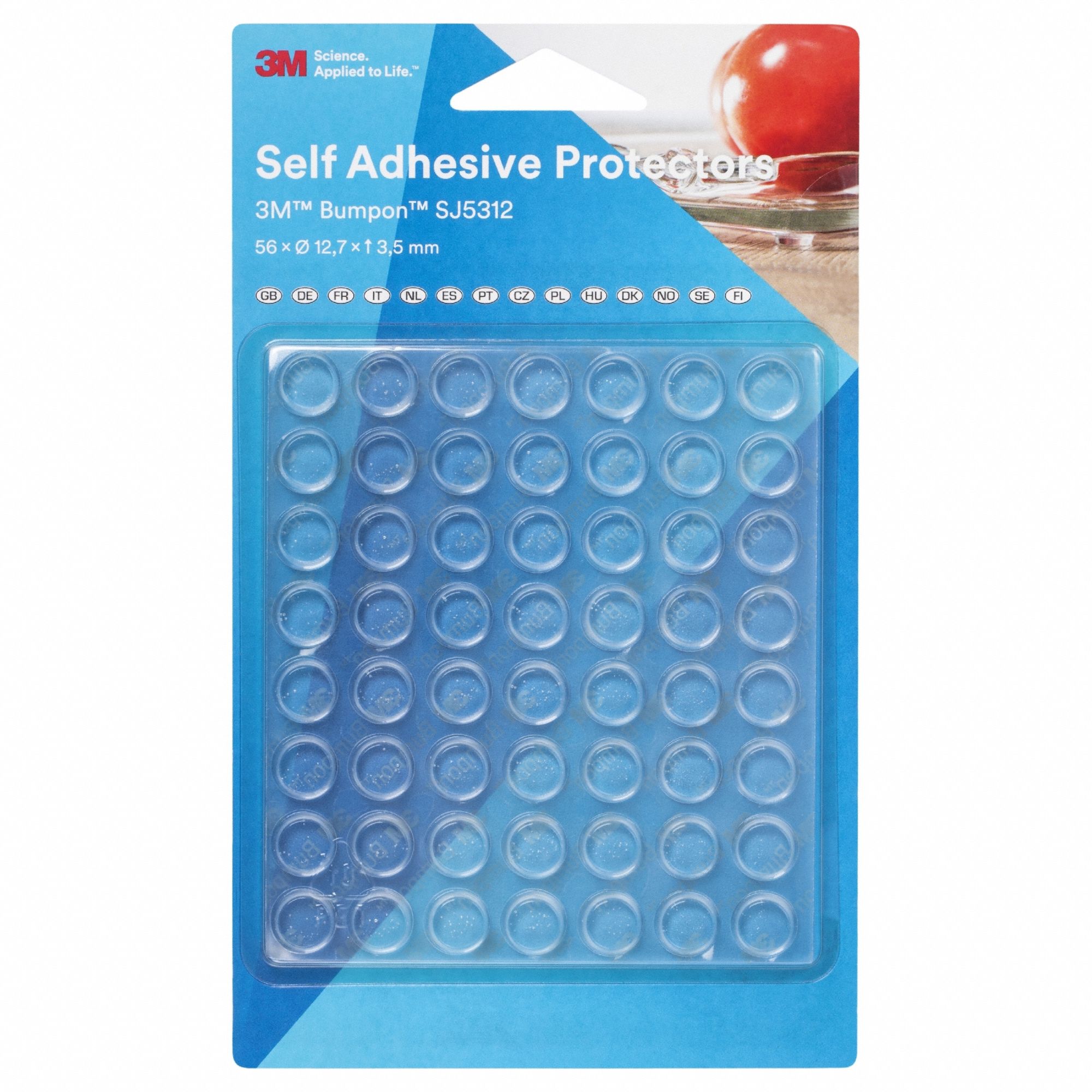 3M, Clear, Polyurethane, Self-Adhesive Bumper - 1AYD7|SJ5312 - Grainger
