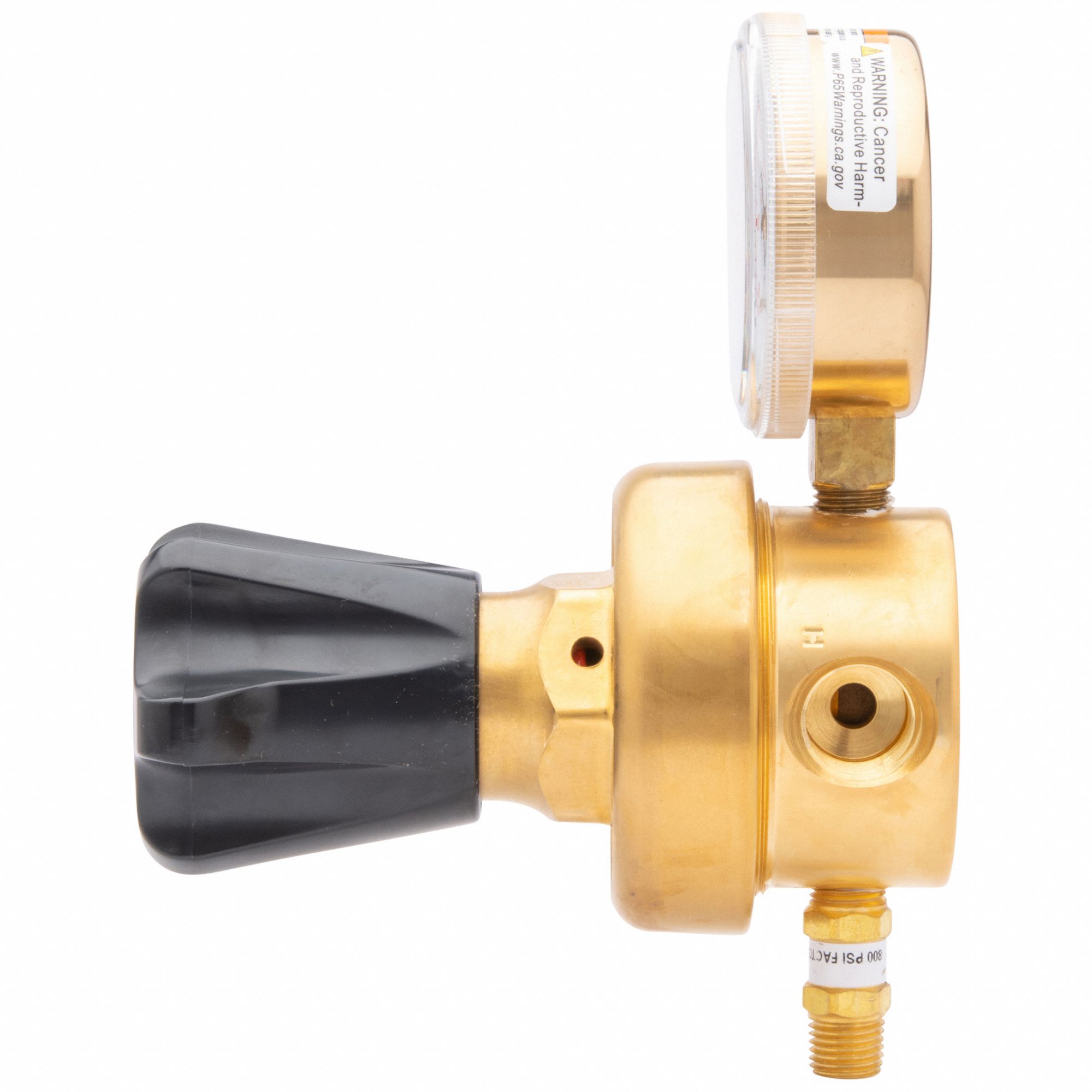HARRIS High Purity Gas Regulator: Single Stage, 1/2 in NPT F Inlet, 1/2 ...