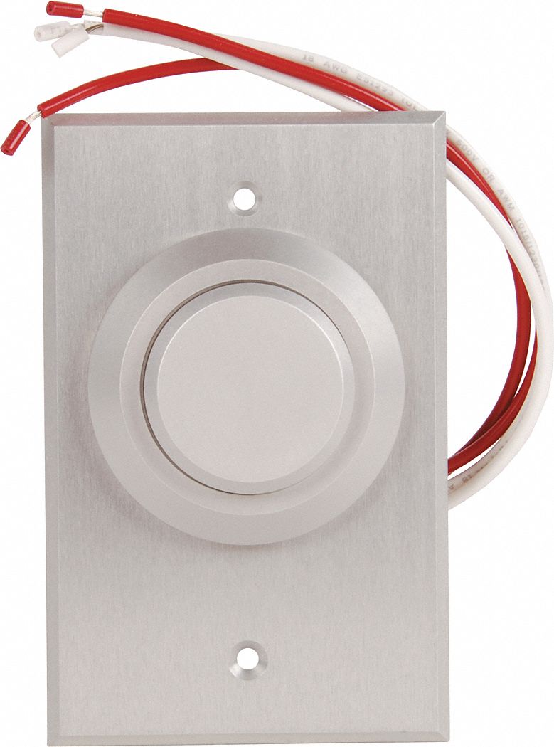 DORTRONICS, 4 1/2 in Ht, 1 5/8 in Dp, Exit Push Button - 400A88|W5287 ...