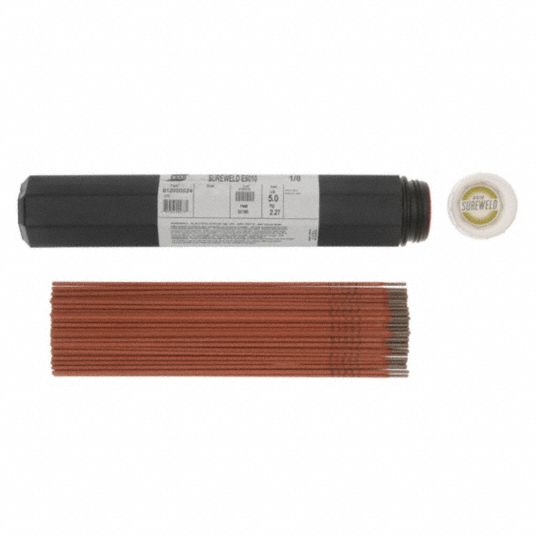ESAB Stick Electrode: Carbon Steel, E6010, 1/8 in x 14 in, 5 lb ...
