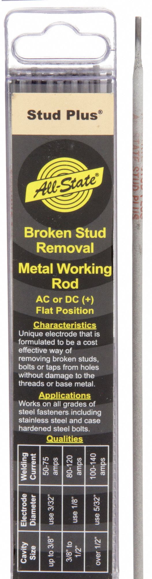 ALL-STATE, All-State Stud Plus, 3/32 in x 12 in, Stick Electrode ...